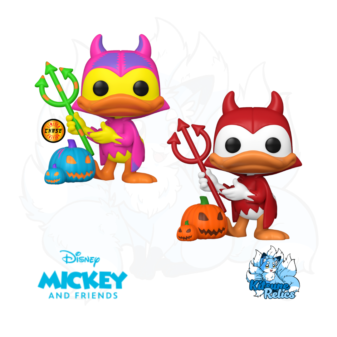Funko - Mickey and Friends - Devil Donald with Pumpkin Black Light ...